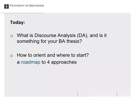 forms of discourse analysis ppt