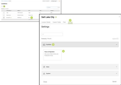 Location Settings Corebridge V3 Location Settings Corebridge V3