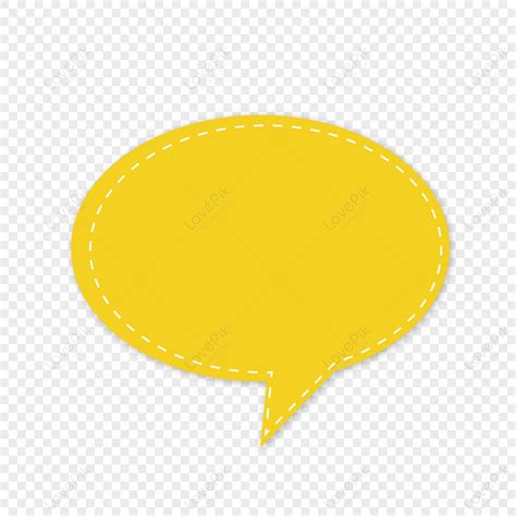 노란색 타원형 대화 상자 말풍선 일러스트 노란 거품 거품 Png 일러스트 무료 다운로드 Lovepik