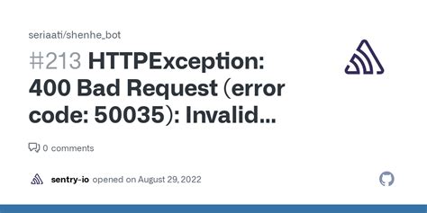 Exception 400 Bad Request Error Code 50035 Invalid Form Body