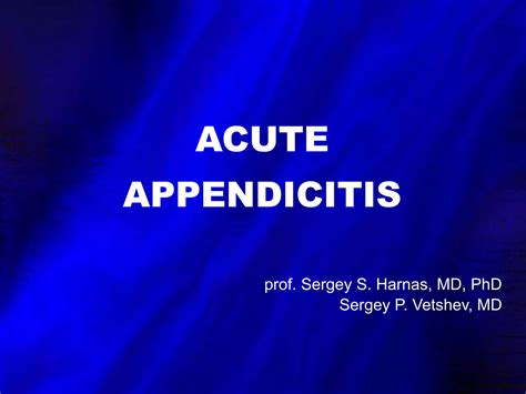 Appendicitis DELV Ppt