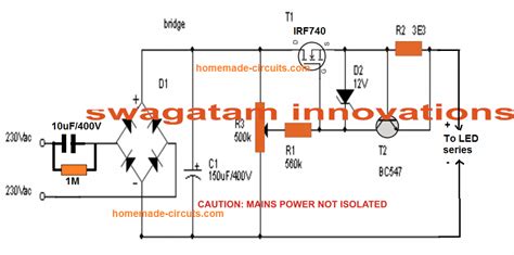 How To Calculate Transformerless Power Supply Circuits Homemade Circuit Projects