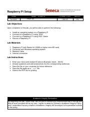 CSN RaspberryPiSetup Pdf Raspberry Pi Setup TERM Fall NAME Sudent ID COURSE CODE