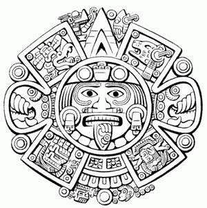 Sol Azteca Símbolos Aztecas Aztecas Dibujos Mayas Y Aztecas