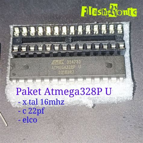 Jual Atmega328 Atmega328pu Dip 28 Bootloader Paket Komplit Shopee