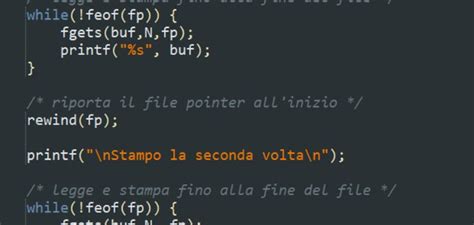 Rewind In C Funzione Rewind In C Riposizionarsi Inizio File