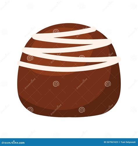 Chocolate Bonbon Candy With White Choco Icon Animated Png Illustration Stock Image