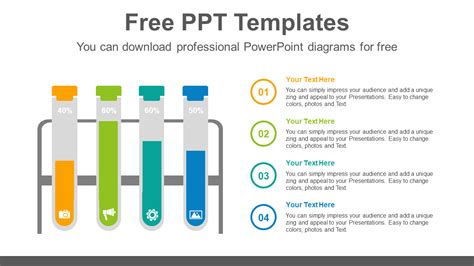 Test Tube Chart PowerPoint Diagram Template PPTX Templates
