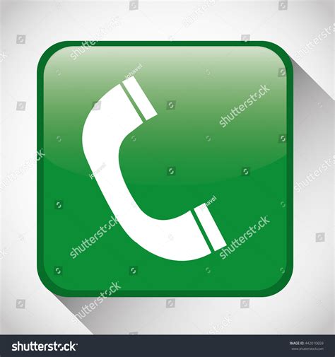 Call Button Icon Social Media Design Stock Vector Royalty Free 442010659 Shutterstock