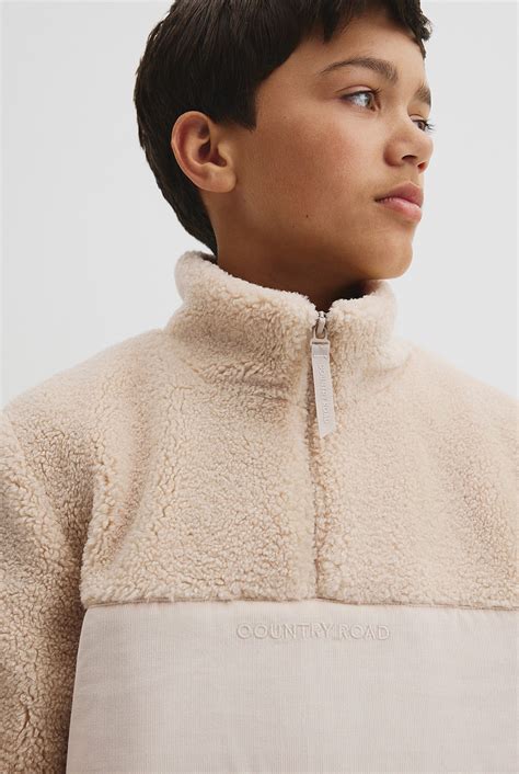 Teen Sherpa Half Zip Sweat Sweats Country Road