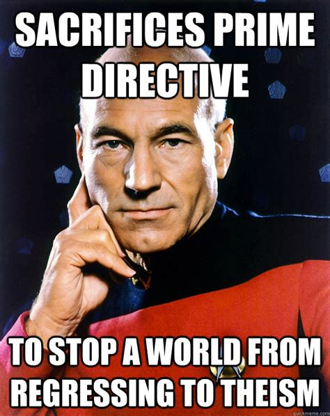 Sacrifices Prime Directive To Stop A World From Regressing To Theism
