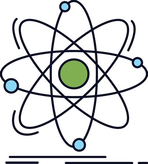 Atom Science Chemistry Physics Nuclear Flat Color Icon Vector Vector Art At Vecteezy