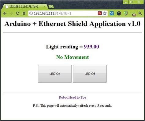 An Arduino Room Monitoring Web Server