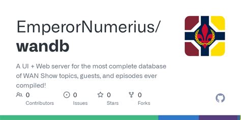 github emperornumerius wandb a ui web server for the most complete