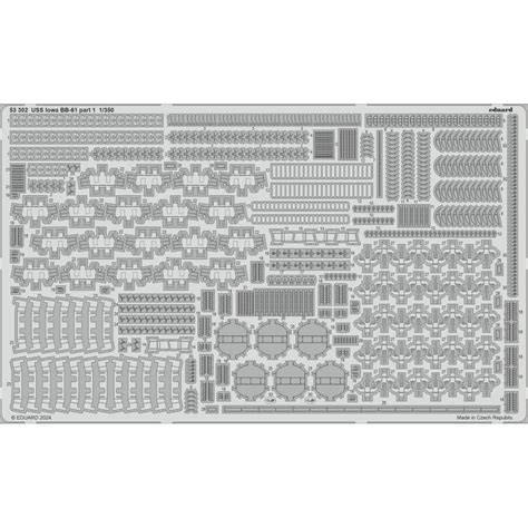 エデュアルド エデュアルド53302 1350 Uss Iowa Bb 61 Part1用エッチングパーツホビーボス用 ワークス
