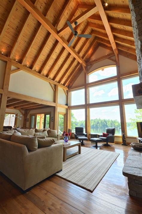 Timber Frame Interior Design Normerica Authentic Timber Frame
