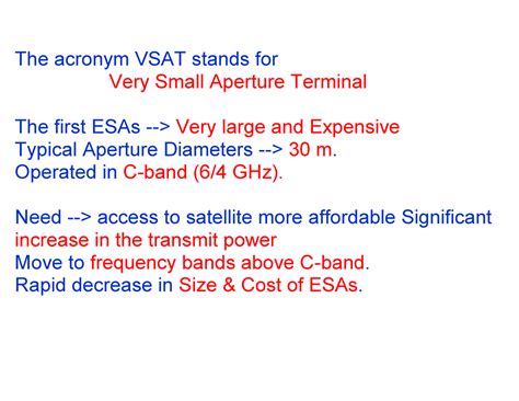 Vsat1 Vsat The Acronym Vsat Stands For Very Small Aperture Terminal The First Esas Very Vsat1 Vsat The Acronym Vsat Stands For Very Small Aperture Terminal The First Esas Very