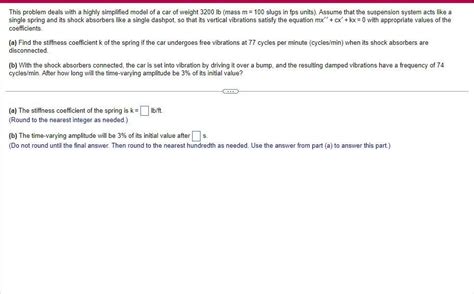 Solved This Problem Deals With A Highly Simplified Model Of