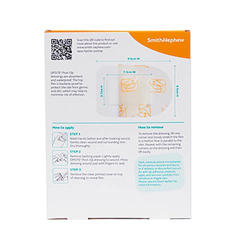 Opsite Post Op Waterproof Dressing 95cm X 85cm 3 Pack