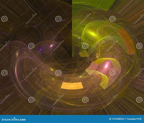Abstract Digital Fractal Soft Flow Vibrant Future Shape Backdrop Ornament Fantasy Design