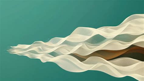 Abstract Wavy Lines In Soft Colors Create A Serene And Modern Visual