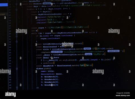Program Code CSS On Black Background Computer Screen Close Up IT Or