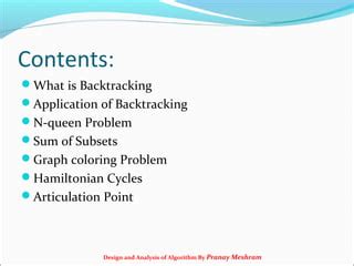 Backtracking PPT
