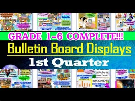 Grade 1 6 Bulletin Board Displays For First 1st Quarter Youtube