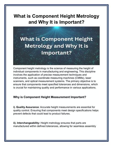 PPT What Is Component Height Metrology And Why It Is Important PowerPoint Presentation ID