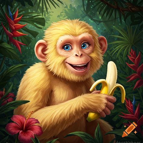 Animated Monkey With Banana