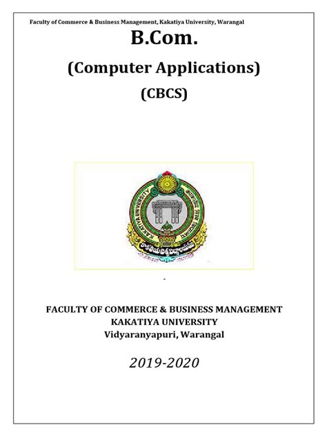 Bcom Computer Applications Ii Sem Pdf Method Computer Programming