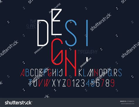 Vector Modern Sleek Font Alphabet Stock Vector Royalty Free 672688474 Shutterstock