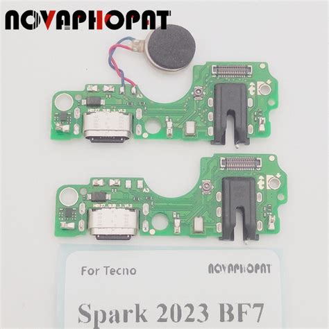 Novapat สําหรับ Tecno Spark Go 2023 Bf7 Usb Dock Charger พอร์ตปลั๊กหูฟังแจ็คเสียงไมโครโฟน Mic