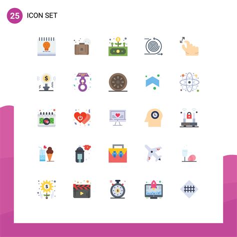 25 User Interface Flat Color Pack Of Modern Signs And Symbols Of Product Iteration Beach Cycles