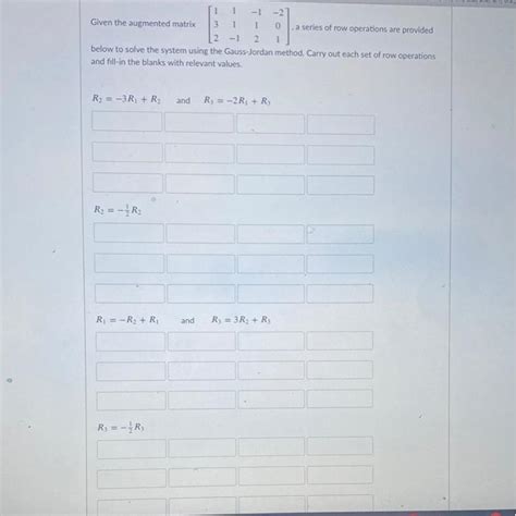 solved 1 1 given the augmented matrix 1 2 1 0 3 1 a series