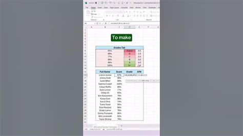 How To Use Vlookup In Excel For Grading Excel Exceltips