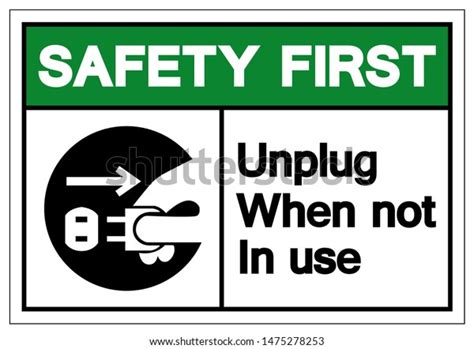 Safety First Unplug When Not Use Stock Vector Royalty Free 1475278253 Shutterstock