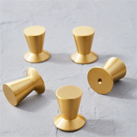 Solid Brass Kitchen Cabinet Knobs And Pulls Gold Mid Century Etsy