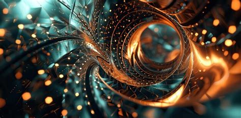 Premium Photo Golden Swirling Abstract Pattern The Concept Of Energy And Dynamics