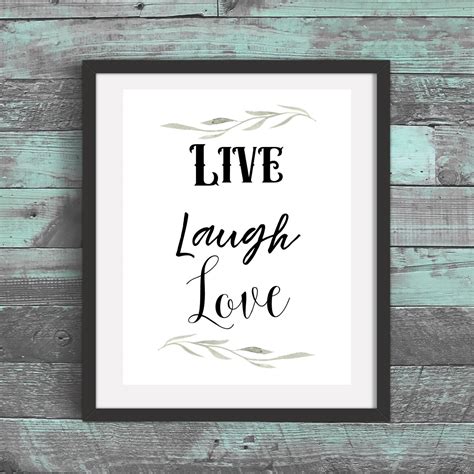 Live Laugh Love Art Printable Digital Download Etsy