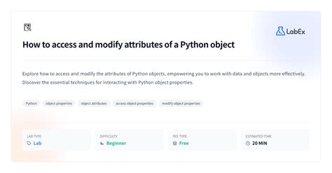 How To Access And Modify Attributes Of A Python Object Labex