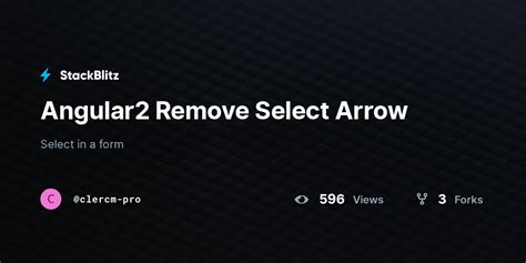 angular2 remove select arrow stackblitz