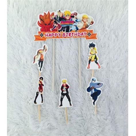 Jual Cake Topper Topper Banner Topper Boruto Hiasan Kue Boruto Shopee Indonesia