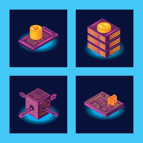Set Of Isometric Cryptocurrency 13792311 Vector Art At Vecteezy