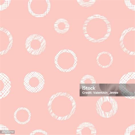 손으로 그린 서클 끝 없는 배경을 원활한 벡터 기하학 패턴 질감 기하학적 그림 포장 웹 배경 바탕 화면에 대 한 양식 파스텔 그래픽 일러스트 템플릿 검은색에 대한 스톡 벡터