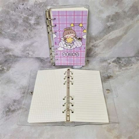 jual buku binder note a6 isi kertas lurus 100 lembar binder ring