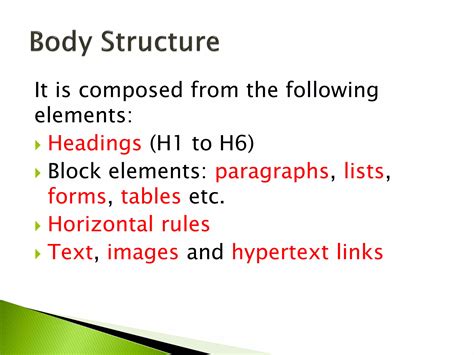 Html Body Element Pdf