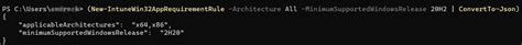 new parameter minimumsupportedwindowsrelease not work in version 1 3 5