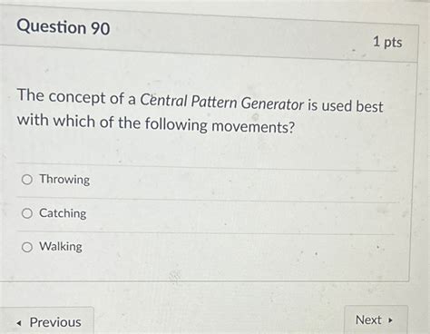 Solved Question 901ptsthe Concept Of A Central Pattern