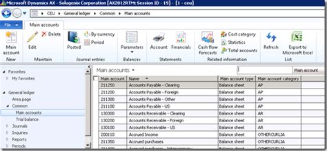 Microsoft Dynamics Ax Ledger Accounts And Financial Dimensions